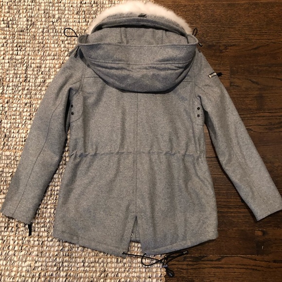 SAM. | Jackets & Coats | Sam Devon Shearling Lamb Collar Hooded Jacket ...